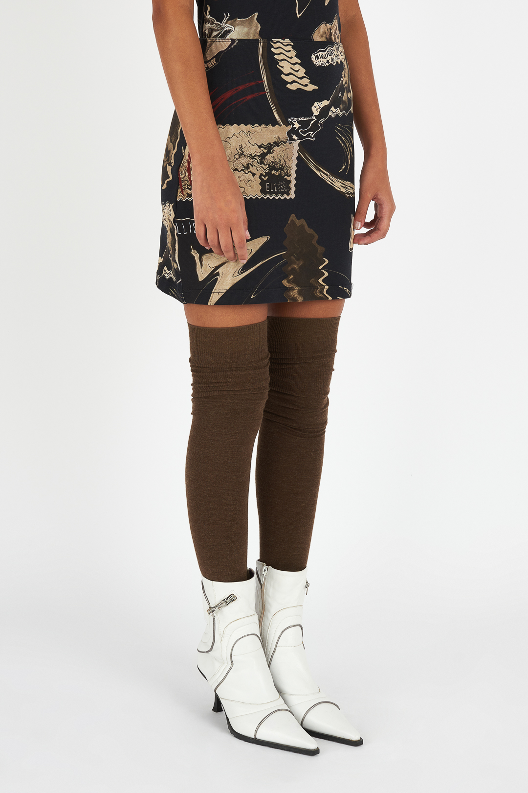 Collage Rib Mini Skirt - ELLISS